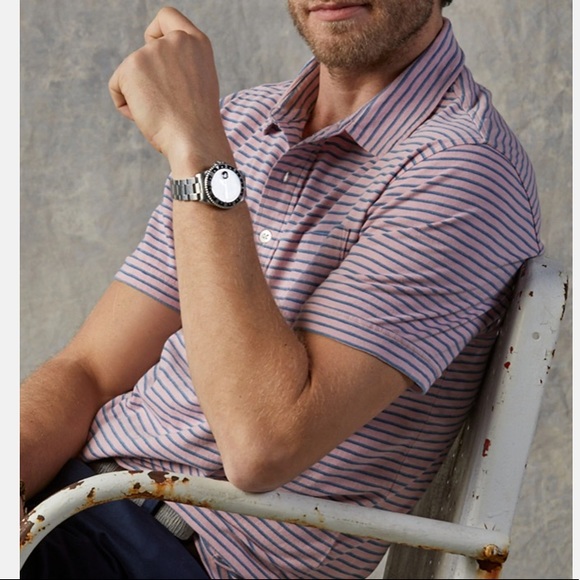 oobe | Shirts | Oobe Brand Avedon Indigo Dye Desert Rose Striped Polo ...